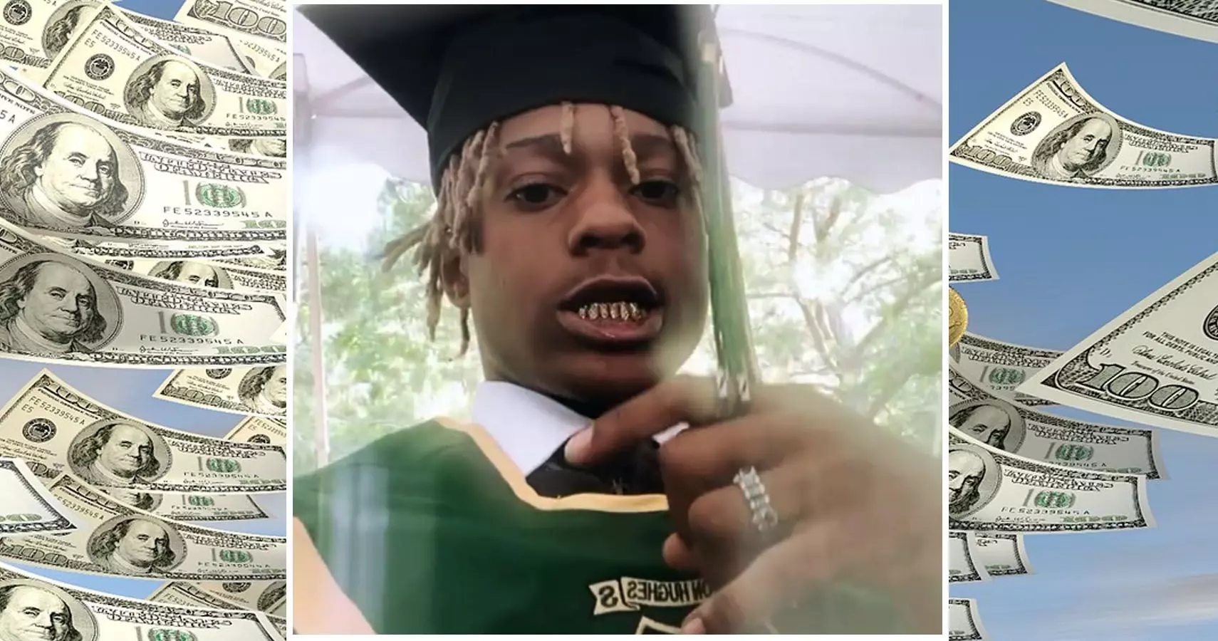 A Metro Marrs rapper megfogadja, hogy megismétli a 20 000 dolláros pénzfeldobást testvére érettségijén 10430_0