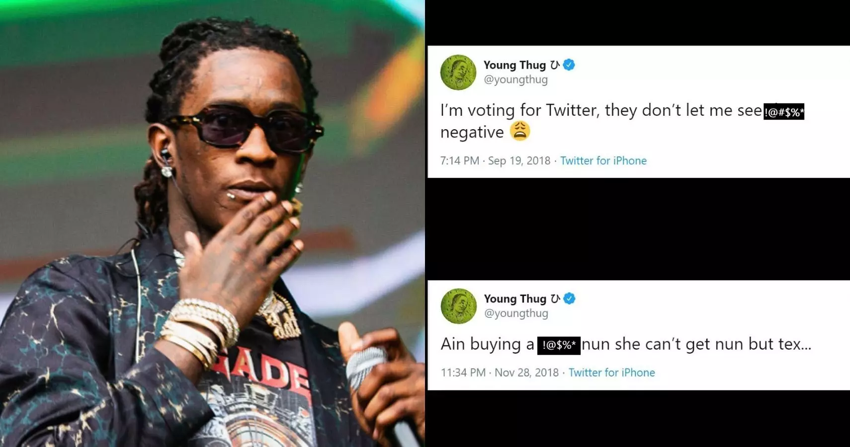 10 de los tweets más extraños de Young Thug que te harán rascarte la cabeza 10484_0