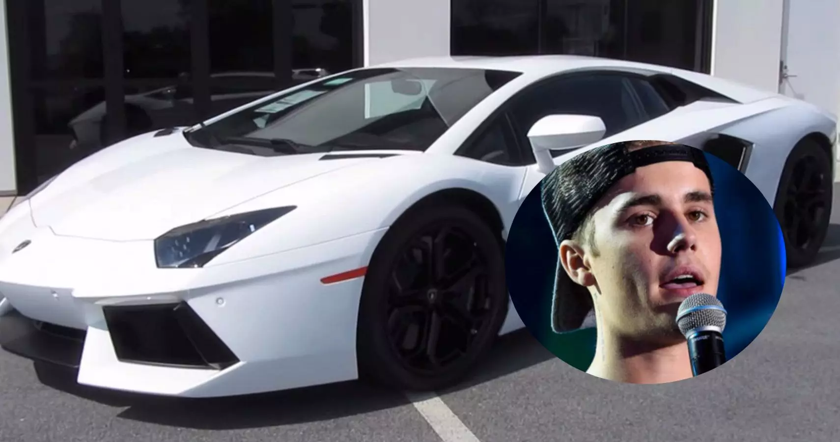 Oglejte si, kako se Justin Bieber trudi obrniti svoj Lamborghini 15628_0