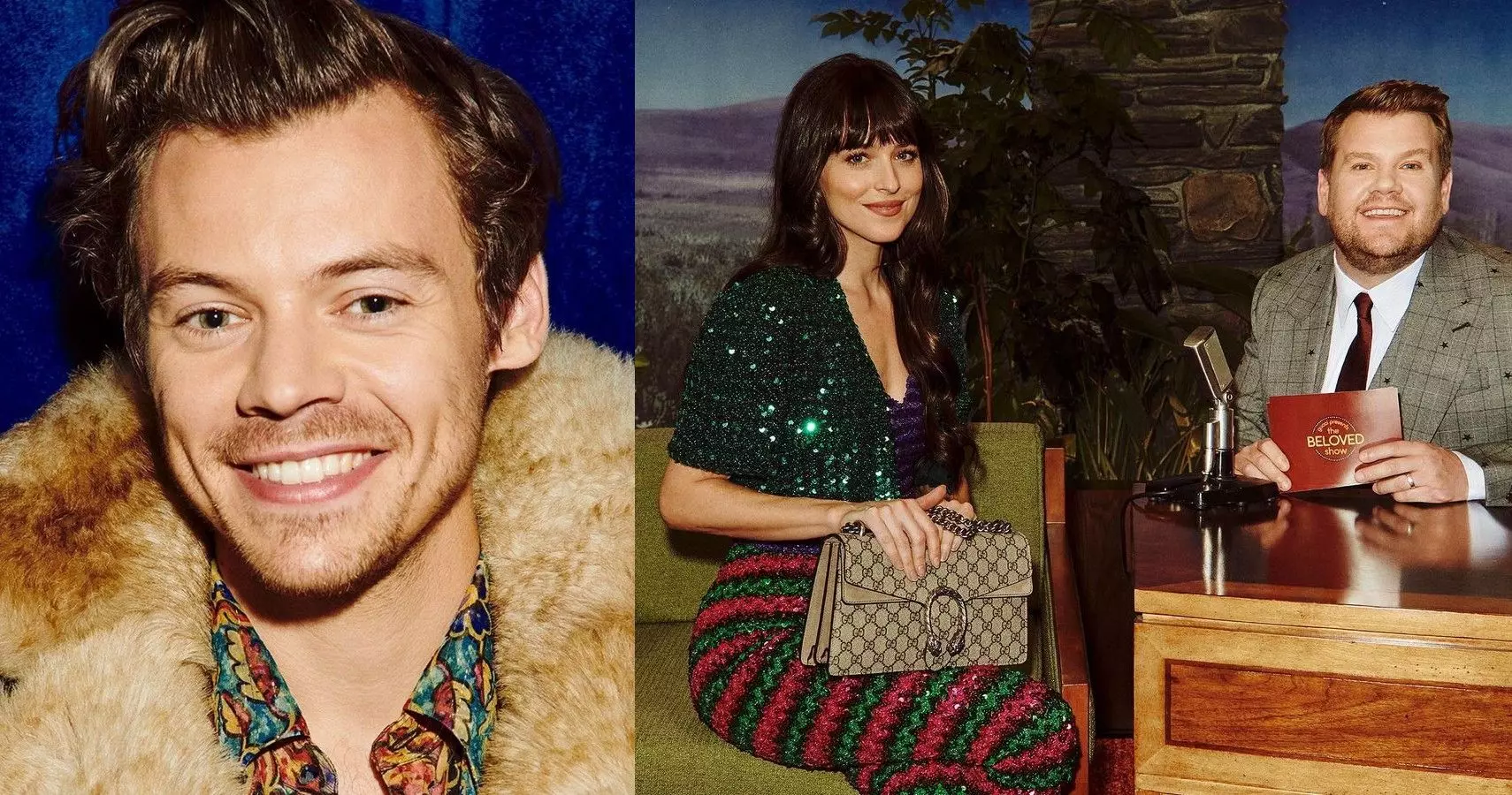 Campania „Gucci Talk Show” găzduită de James Corden îl salută pe Harry Styles