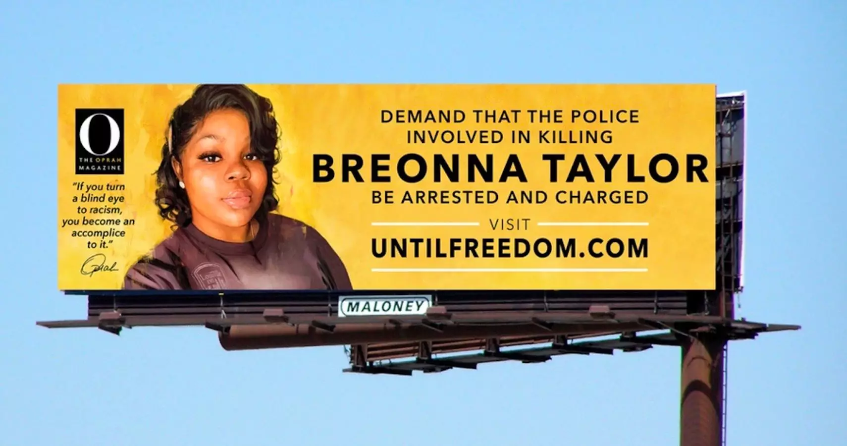 Oprah Titlob Ġustizzja Għal Breonna Taylor B'26 Billboard Fil-Kentucky