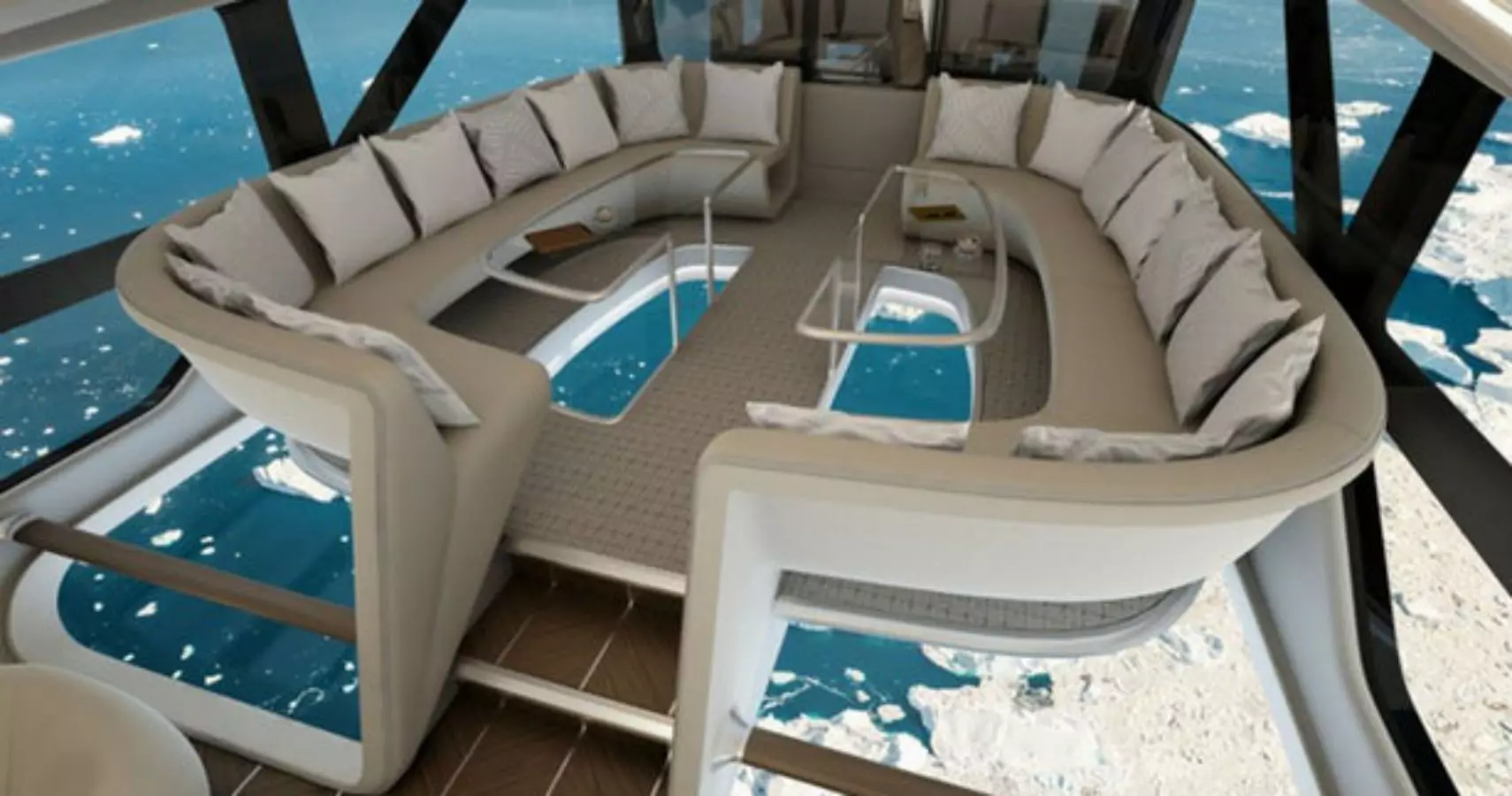 L'avion privé de luxe a des sols en verre, un bar et des chambres privées 3354_0