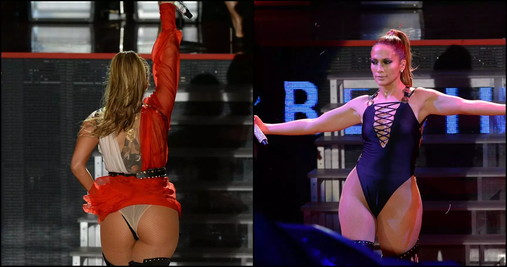 D'Jennifer Lopez mécht Concert mat offenbaren Outfits fir d'Hillary z'ënnerstëtzen 49567_0